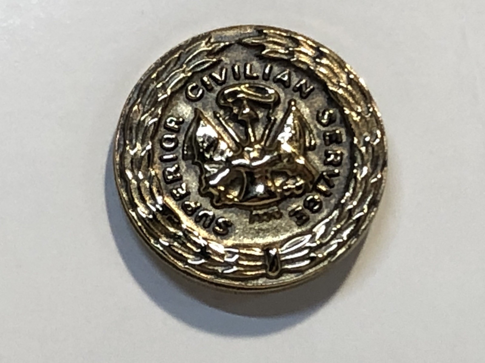 US MILITARY ARMY ISSUE INSIGNIA SUPERIOR CIVILIAN SERVICE AWARD LAPEL ...