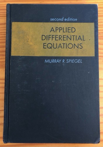 Applied Differential Equations Mathematics Book Educational Murray R ...