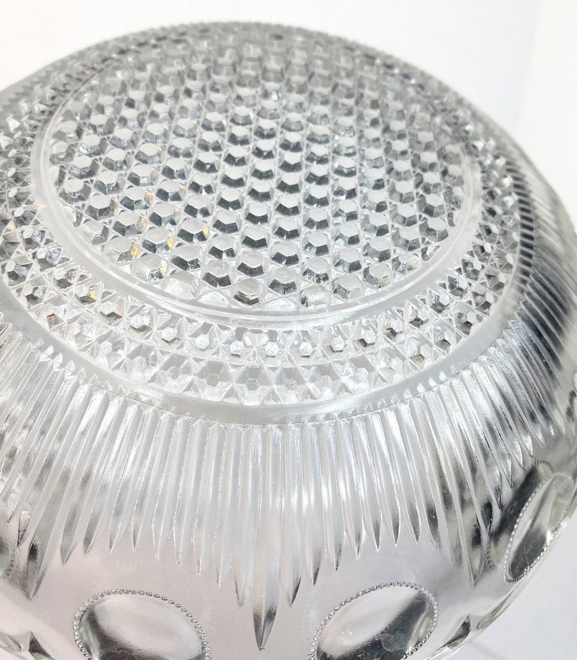 Bartlett & Collins Glass Manhattan Clear Crystal Vegetable Serving Bowl ...