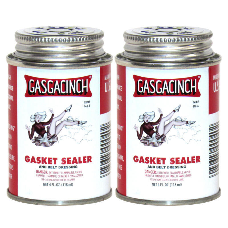 Gasgacinch 440-A Gasket Sealer & Belt Dressing, 4 oz., Brush-On (2 Pack ...