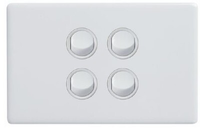 Legrand EXCEL DEDICATED PLATE 4-GANG SWITCH 1-Pole 16A 2-Way ...