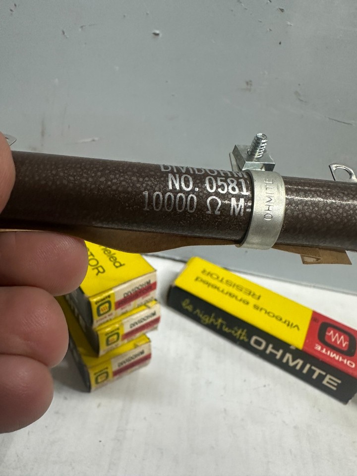OHMITE 0581 RESISTORS 10000-OHMS/50WATTS (LOT OF 4) NEW FREE SHIPPING ...
