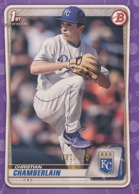 2020 Bowman Draft Baseball Base #BD-84: Christian Chamberlain Purple | eBay
