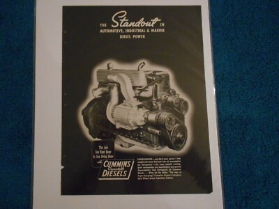 1940 Cummins Diesel Print Advertisement: Supercharged Dependable Diesel ...