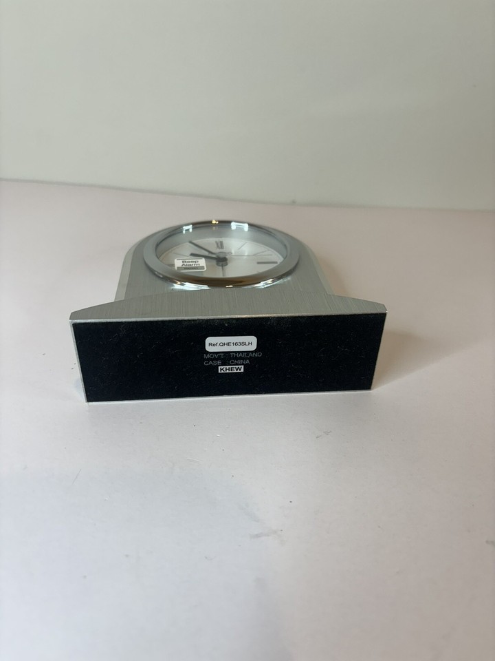 Seiko Westchester Executive Alarm Clock, Gray Analog, Quartz QHE163SLH ...