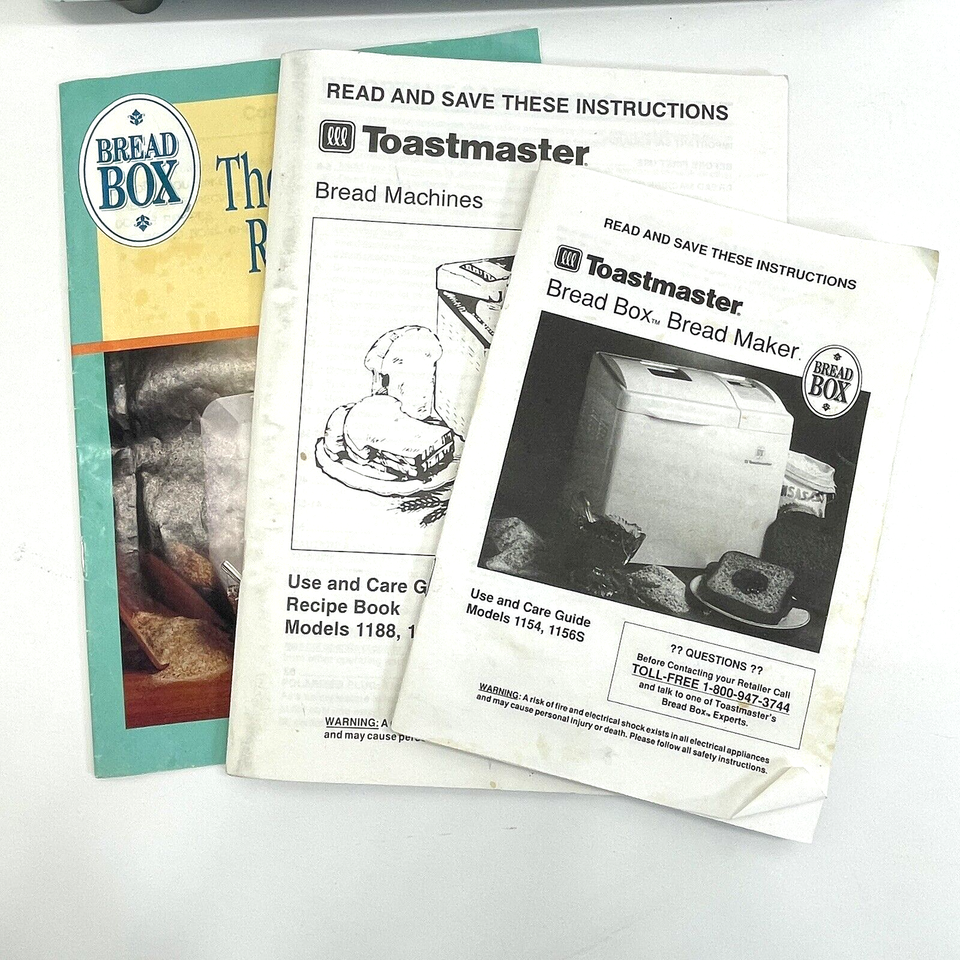 WORKING TOASTMASTER BREAD BOX BREAD MAKER 1156S WHITE RECIPE BOOK | eBay