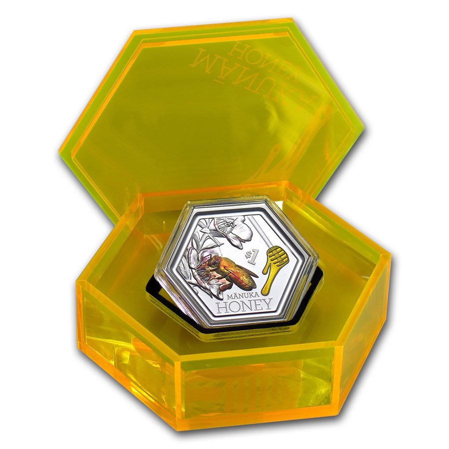 New Zealand -2018 - 1 OZ Silver Proof Coin- Manuka Honey Bee | eBay