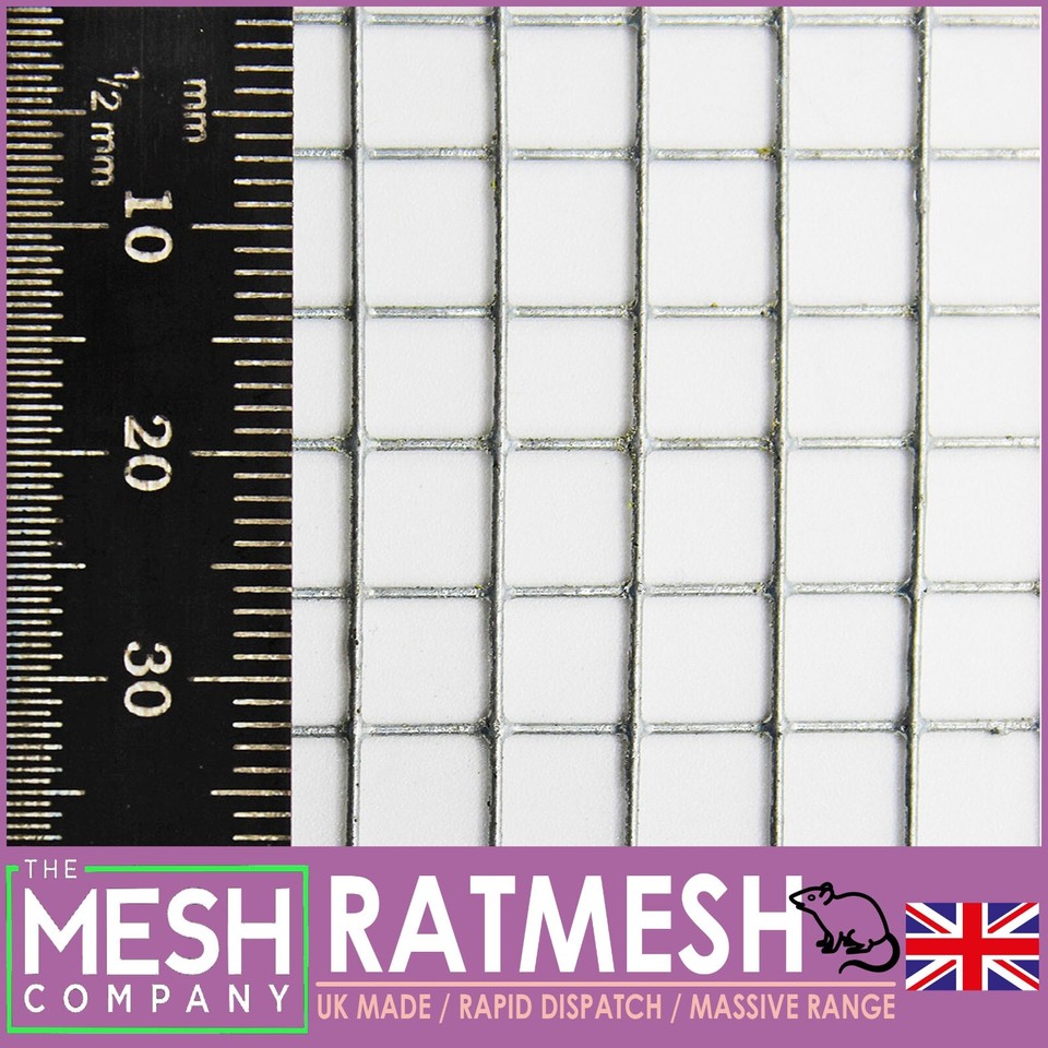 The Mesh Company 1/4 Inch Wire Mesh | Galvanised Welded, 23G Wire, 1/4 ...