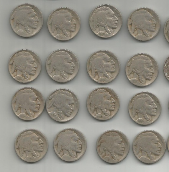 Lot of 55 - BUFFALO NICKEL Five Cents coin Indian Head - circulated | eBay