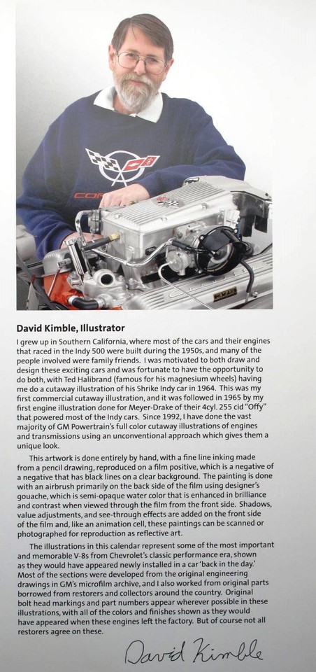 1967 427 V8 (Z71) Corvette David Kimble Cutaway Engine in a Clear ...