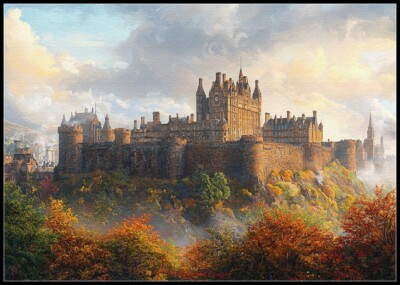 Edinburgh Castle - DIY Chart Counted Cross Stitch Patterns Needlework ...