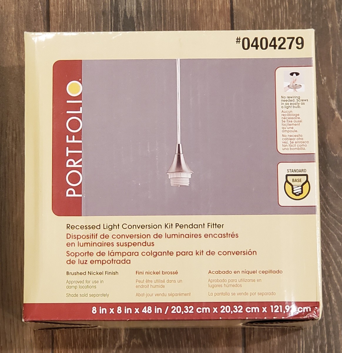 Nickel Recessed Light Conversion Pendant 1 Light Pendant In Matt