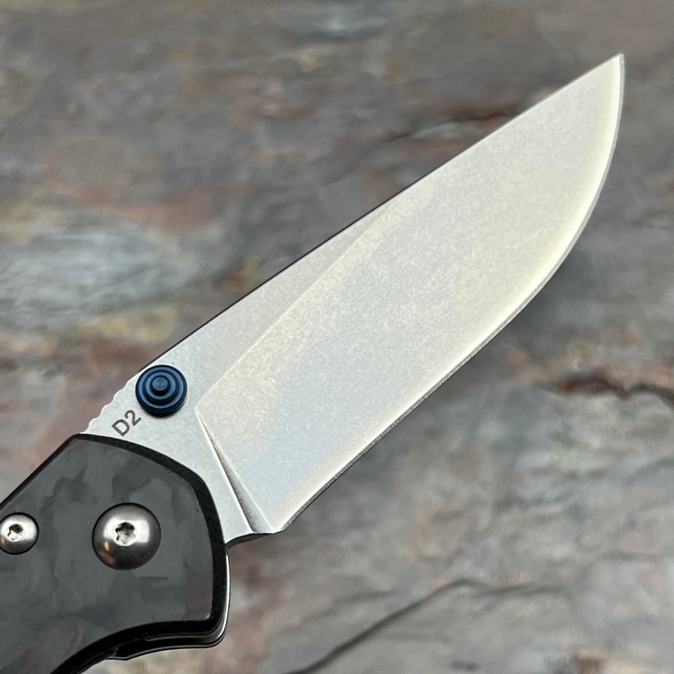 VORTEK OTIS Red Black Carbon Fiber D2 Drop Point Blade EDC Folding Pocket Knife | eBay