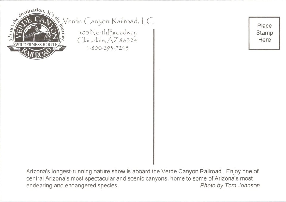 Postcard Train Verde Canyon Railroad Wilderness Route Clarksdale AZ C23 ...