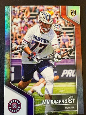 2024 Premier Lacrosse League PLL Cade Van Raaphorst Blue Parallel Card ...