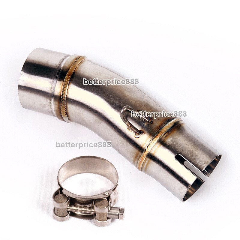 Exhaust Middle Link Pipe Stainless Steel Slip On For Kawasaki Ninja 400 ...