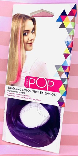 Hairdo POP Color Hair Strip Extension Party Purple 18" Inch 1pc | eBay