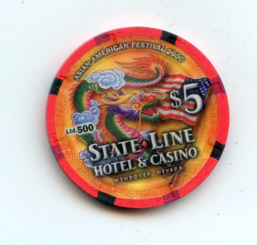 5.00 Chip from the State Line Casino Wendover Nevada Asian American ...