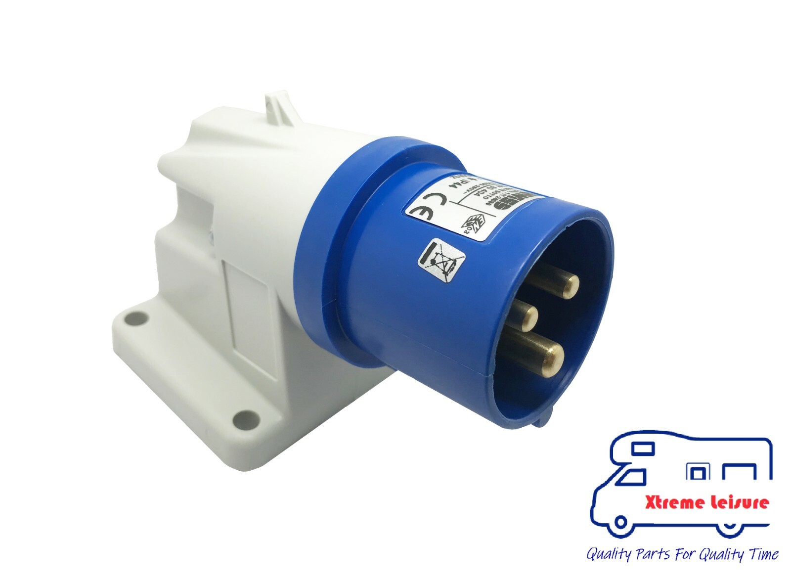 Caravan Motorhome Waterproof Electric Hookup 3 Pin Wall Mount Inlet ...