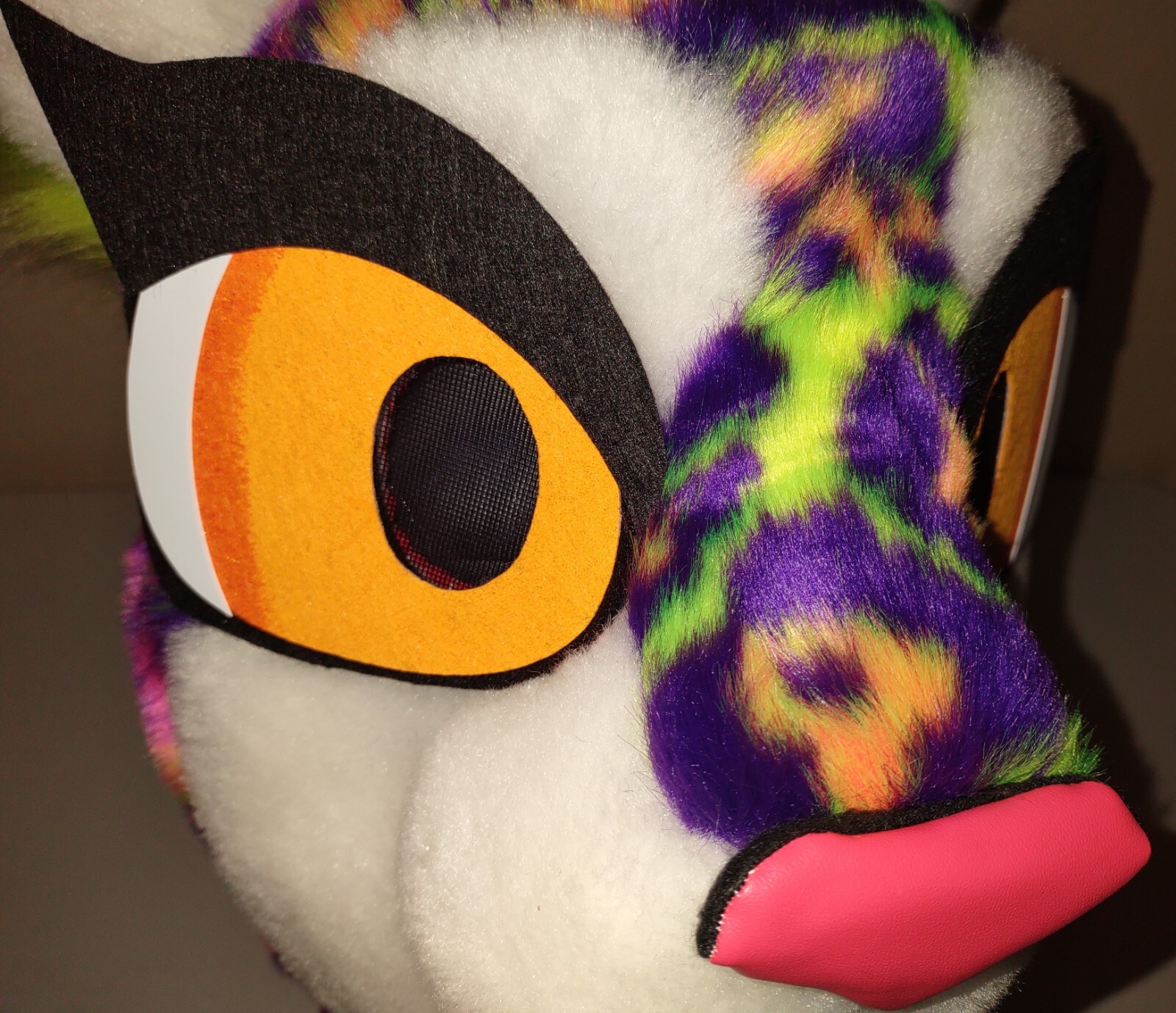 Neon Leopard Fursuit Partial Animal Costume Mascot Head And Tail! | eBay