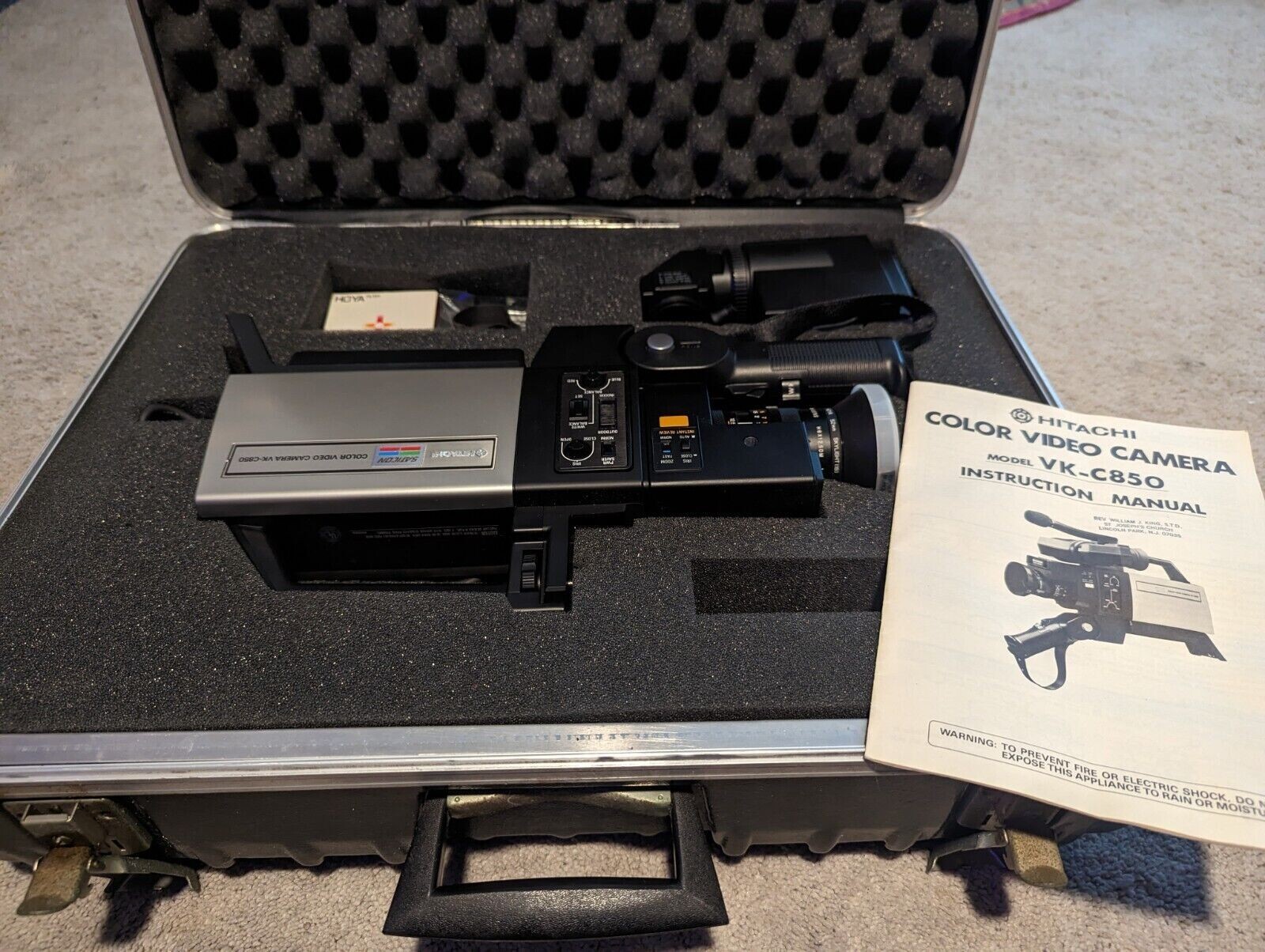 Hitachi Color Video Camera VK-C850 w/ Case and Manual - Untested | eBay