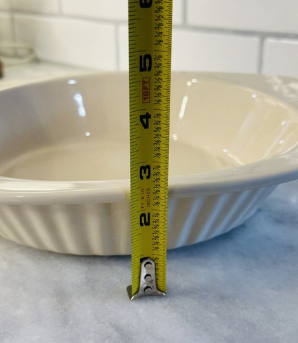 KitchenAid 1.5 Qt /9” Deep Dish Pie Baker /Casserole With Handles Ivory ...