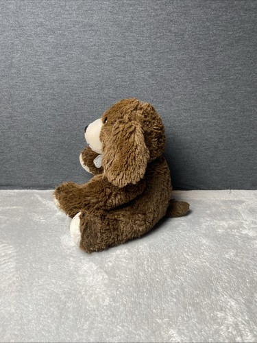 Little Miracles Dark Brown Puppy Dog Plush Bow Stuffed Animal Toy Pet ...