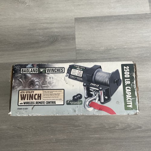 Badland 2500lb Capacity Electric ATV/Utility Winch with Wireless Remote ...