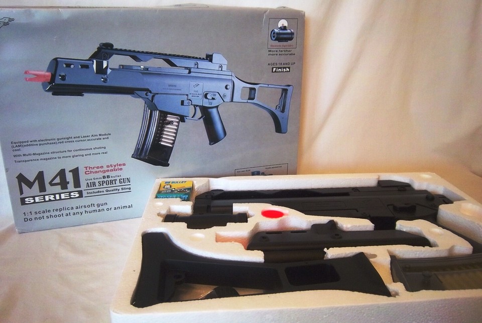 AIRSOFT-M41 DOUBLE EAGLE(TM) PELLET GUN BY BULLSEYE(R) W/STARTER ...