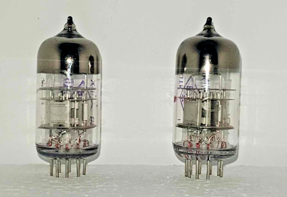 2 x 6N2P-V REFLECTOR 1965y MATCHED PAIR STRONG Triple Mica TUBE 12AX7 ...