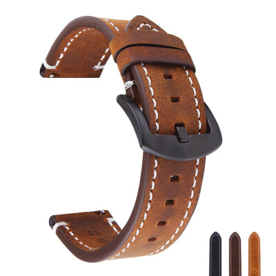 Watch Bands Cowhide Genuine Leather Wristwatch Straps Watch Part 20mm ...