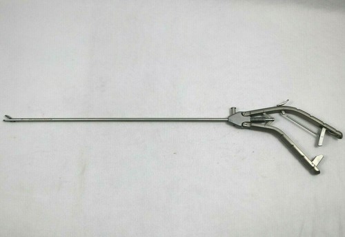 Laparoscopic SS Gun Type Needle Holder Driver Curved Right Hand Jaw ...