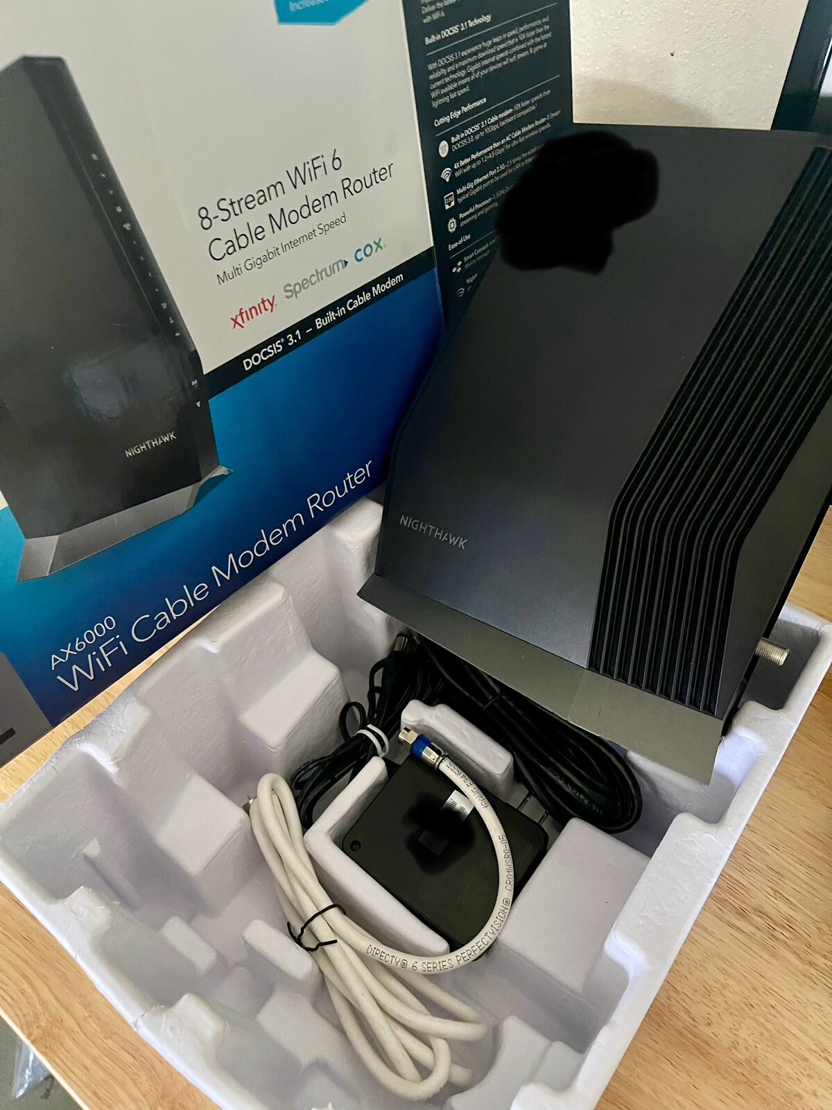 NETGEAR Nighthawk Dual-Band AX6000 Wi-Fi 6 Cable Modem Router *Mint ...