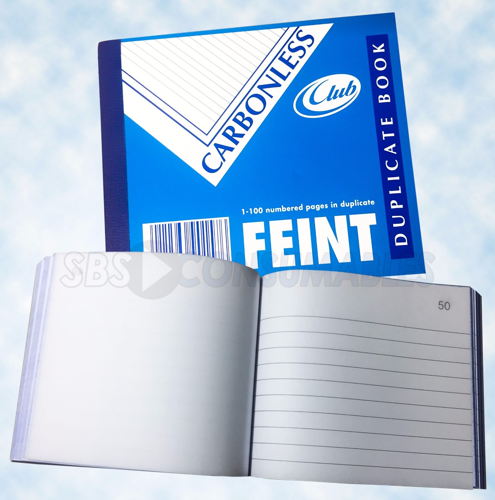 Club Duplicate feint ruled book - With or without carbon sheet 100 ...