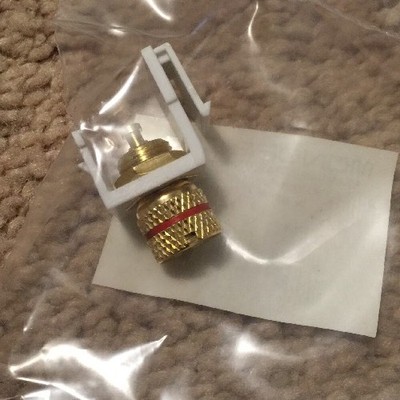 5 Pack Monoprice 6535 K-BP-RD Keystone Banana Jack with Red Ring ...