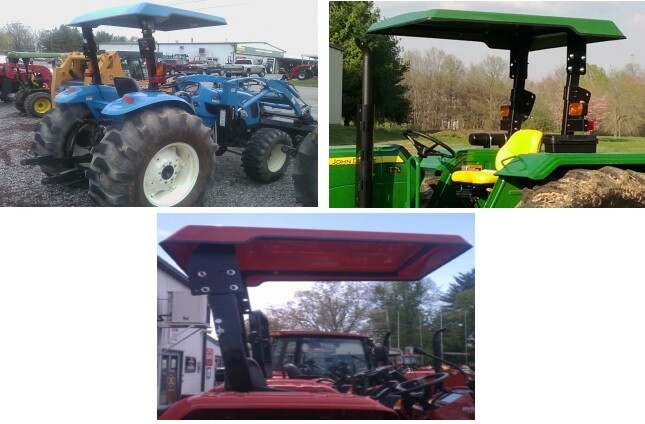 New Dark Red Tractor Canopy Roof Top 58" Steel Metal Cover Mahindra ...