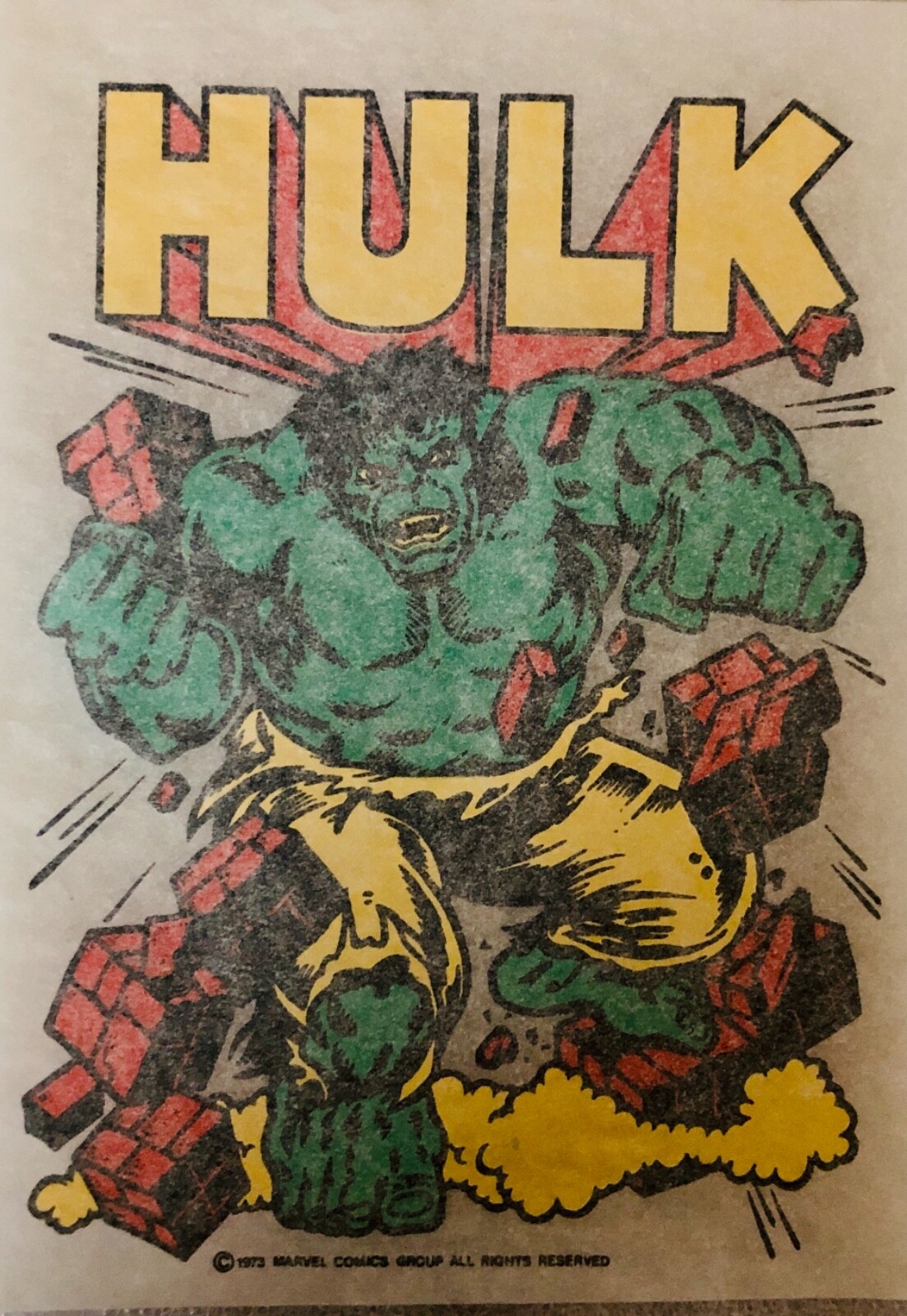 Original Vintage 1973 Hulk Marvel Comics Group Iron O… - Gem