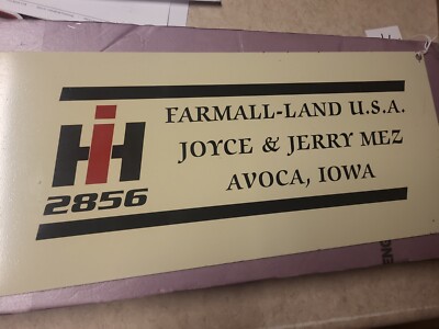 International 2856 Sign from farmalland USA Avoca Iowa 18 by 8" | eBay