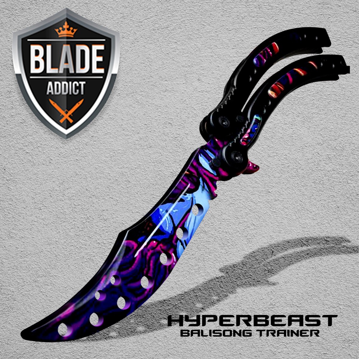 CSGO Practice Knife Balisong Butterfly Trainer Blade - Dull ...
