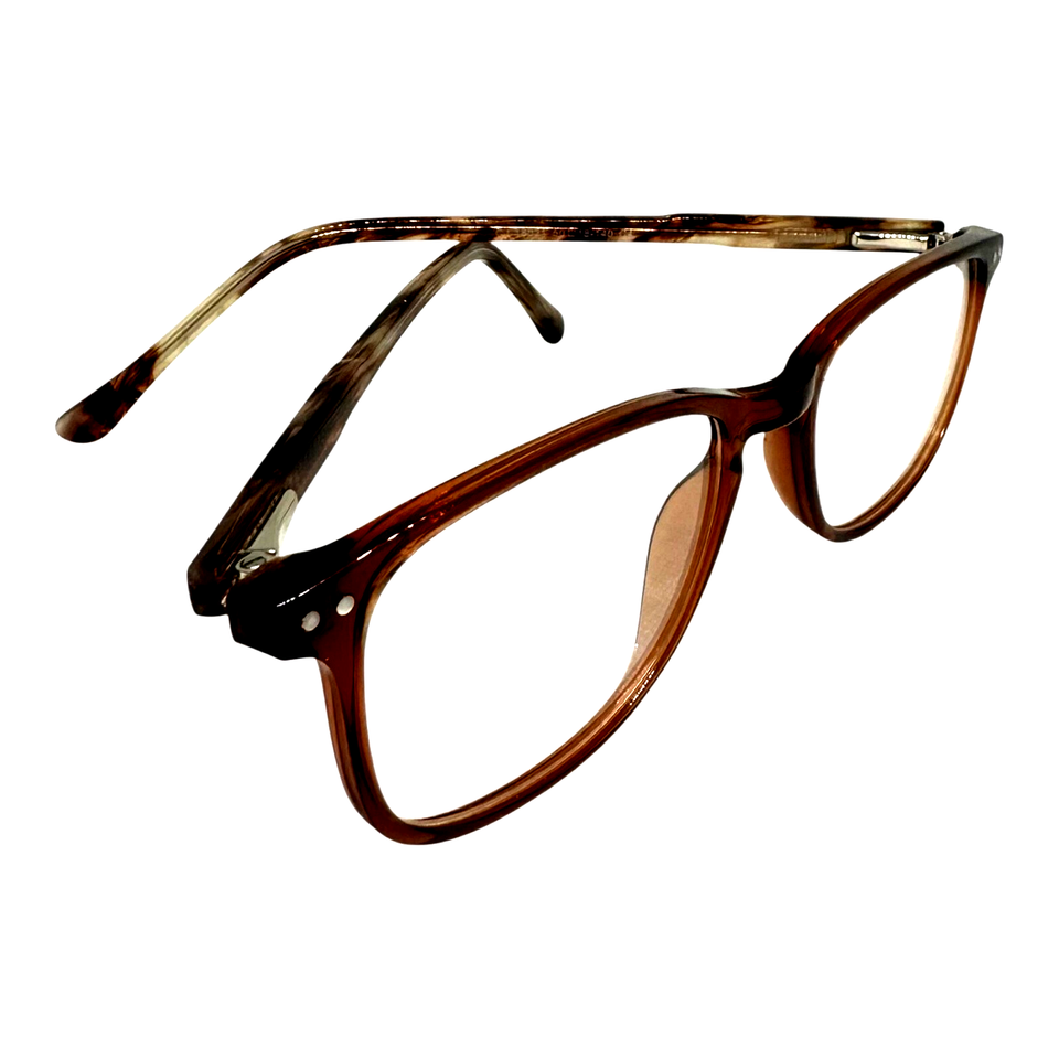 women's Eyeglasses Frame brown acetate 50-16-140 Full Rectangular Style ...