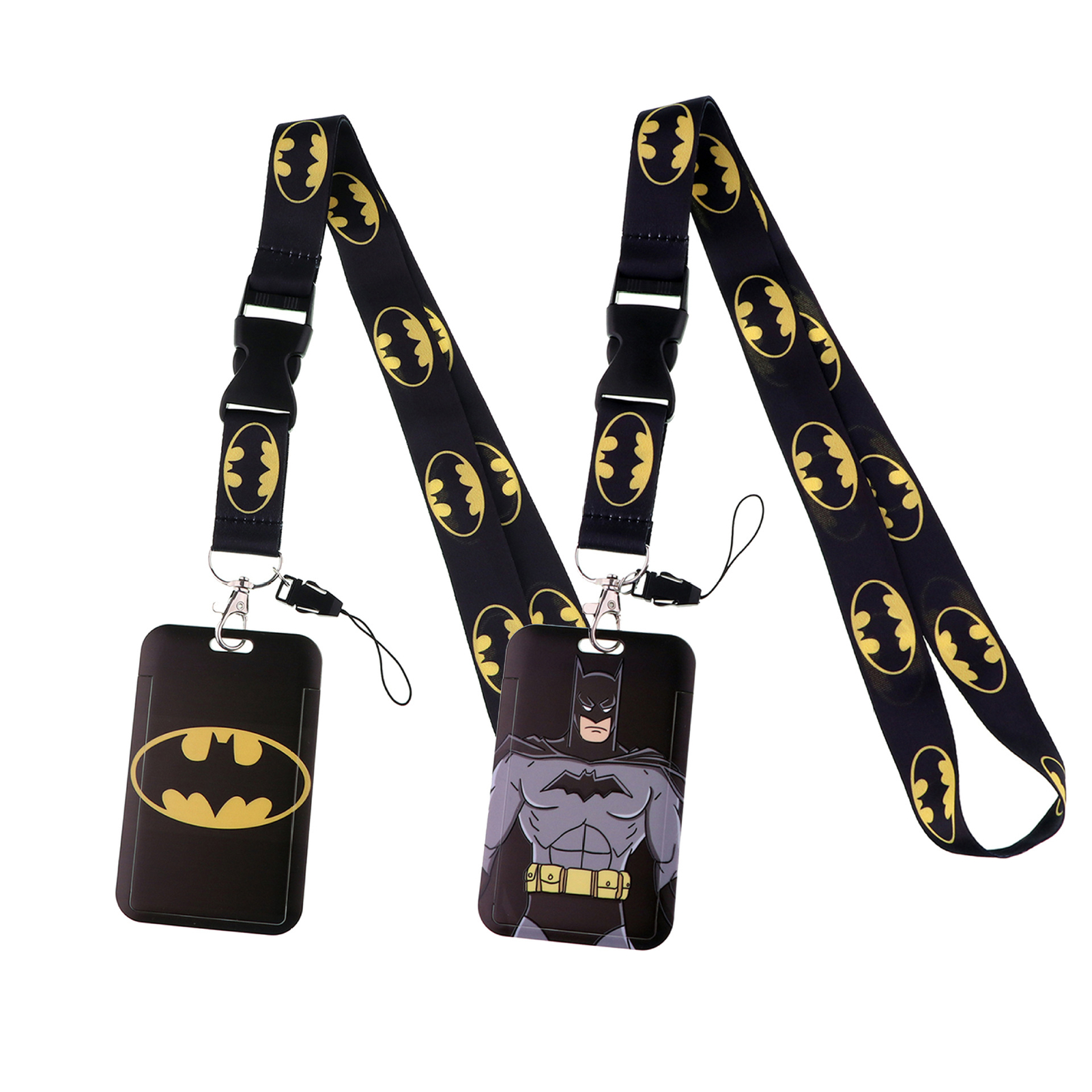 BATMAN LOGO Cartoon Lanyard Card ID Holder Bag Travel Business Card ...