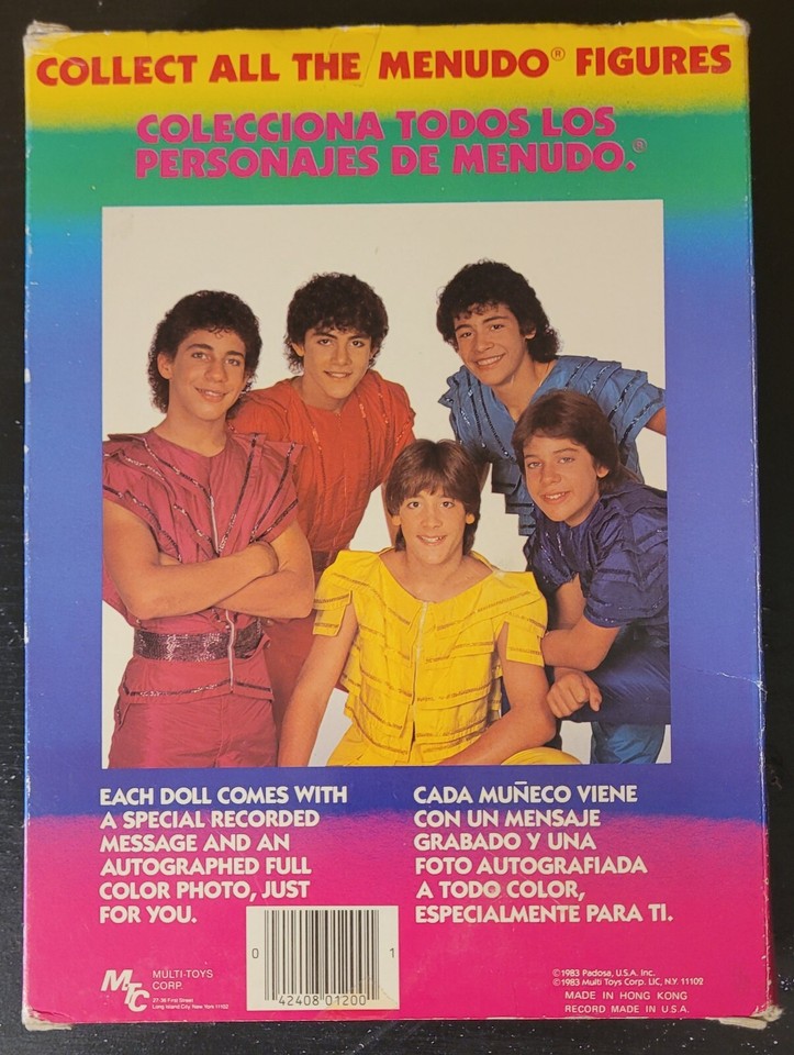 1983 MULTI-TOYS MENUDO 8" POSEABLE RICKY MELENDEZ FIGURE W/ PHOTO ...