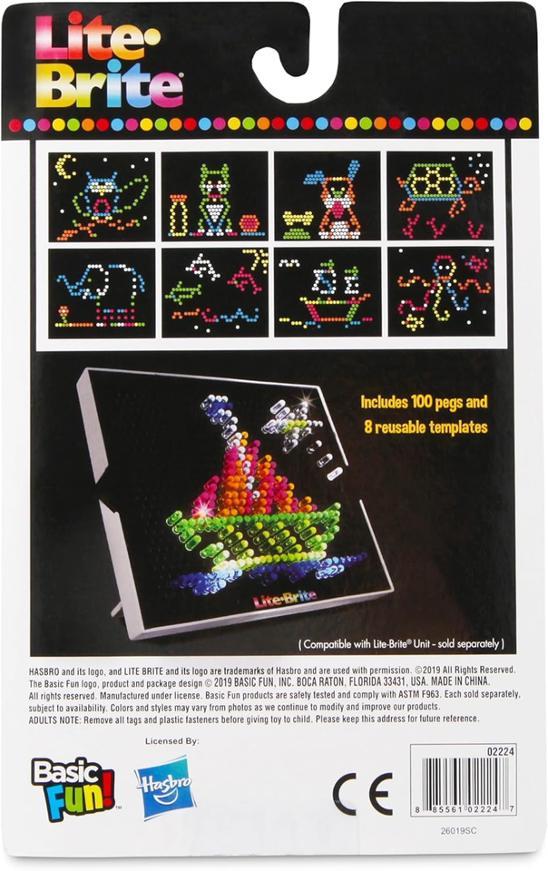 Lite Brite Peg and Template Refill Pack, Light up Drawing Board Accessories, LED | eBay