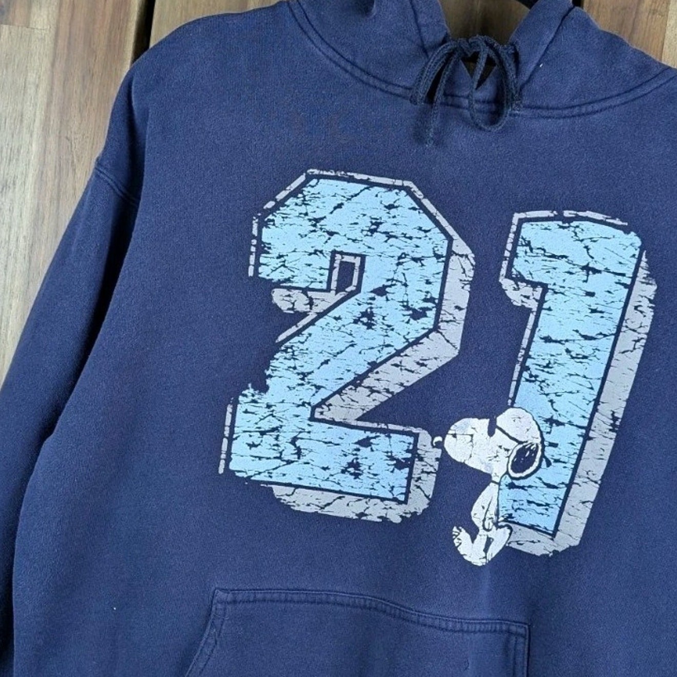 Snoopy Joe Cool Peanuts Cartoon 21 Vintage Y2K Pullov… - Gem