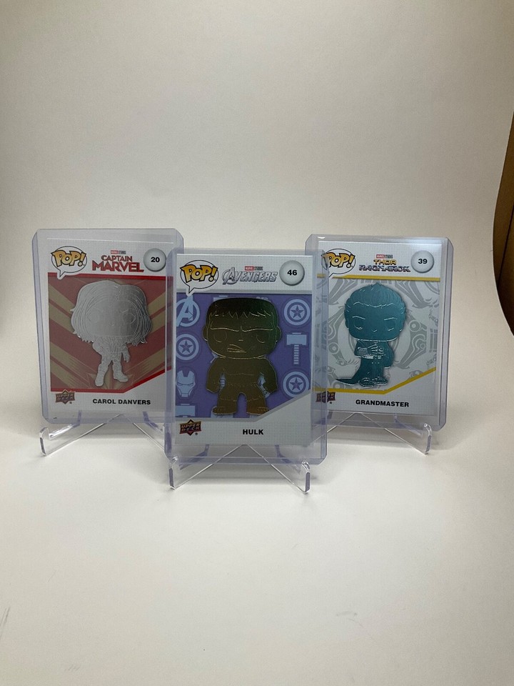 2023 Upper Deck Funko Pop Marvel Trading Card Gold & Platinum foil 3 ...