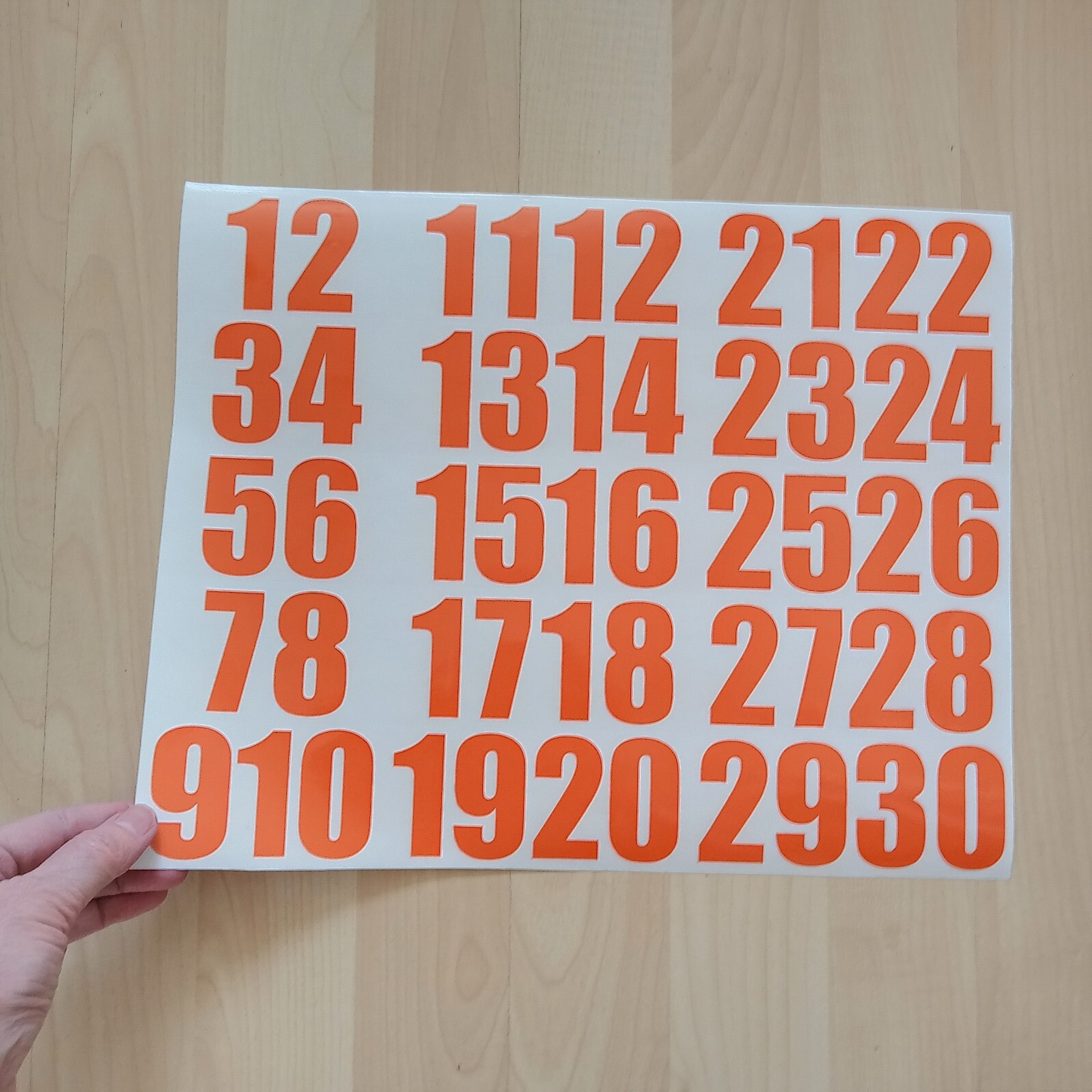Sticky Back Vinyl Numbers 1-30 Impact 10/15/20/30/40/50mm doors signs ...