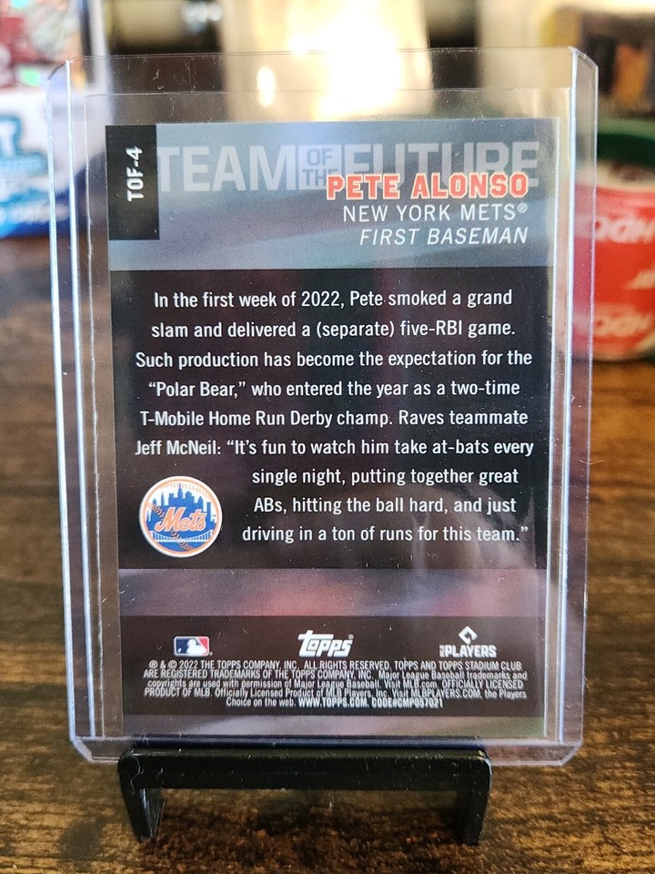 2022 Topps Stadium Club - Team of the Future #TOF-4 Pete Alonso | eBay