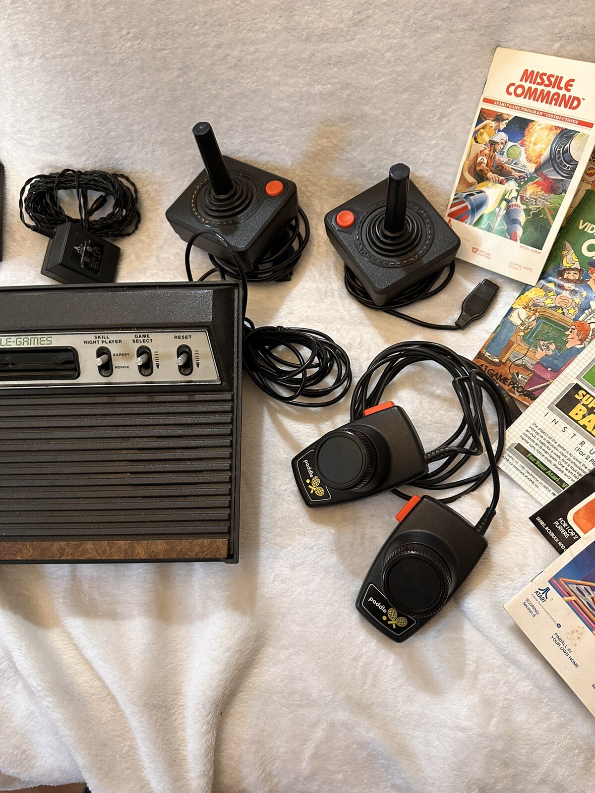 Vintage SEARS Tele-Games Video Arcade ATARI 2600 System COMPLETE W/10 ...