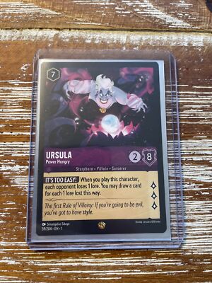 2023 Disney Lorcana TCG Ursula Power Hungry Legendary Non-Foil 59/204 | eBay