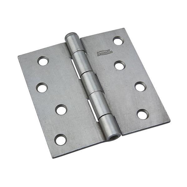 (5)-Steel Galvanized 4" Square Removable Pin Broad Door Hinge N139998 ...